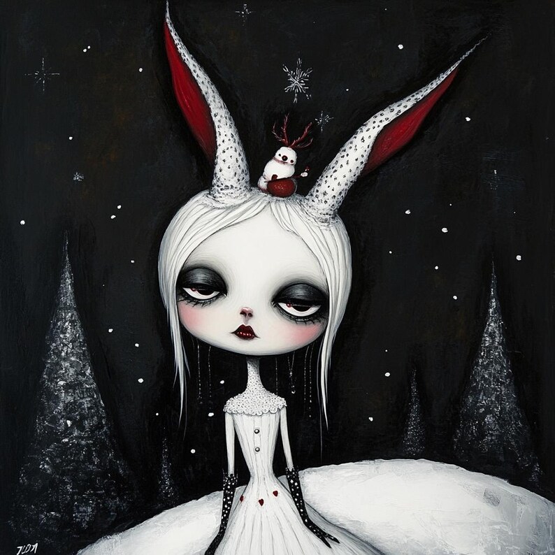 Gothic SNOW QUEEN Art Set - 23 Png Images – Dark Fantasy Illustrations ...