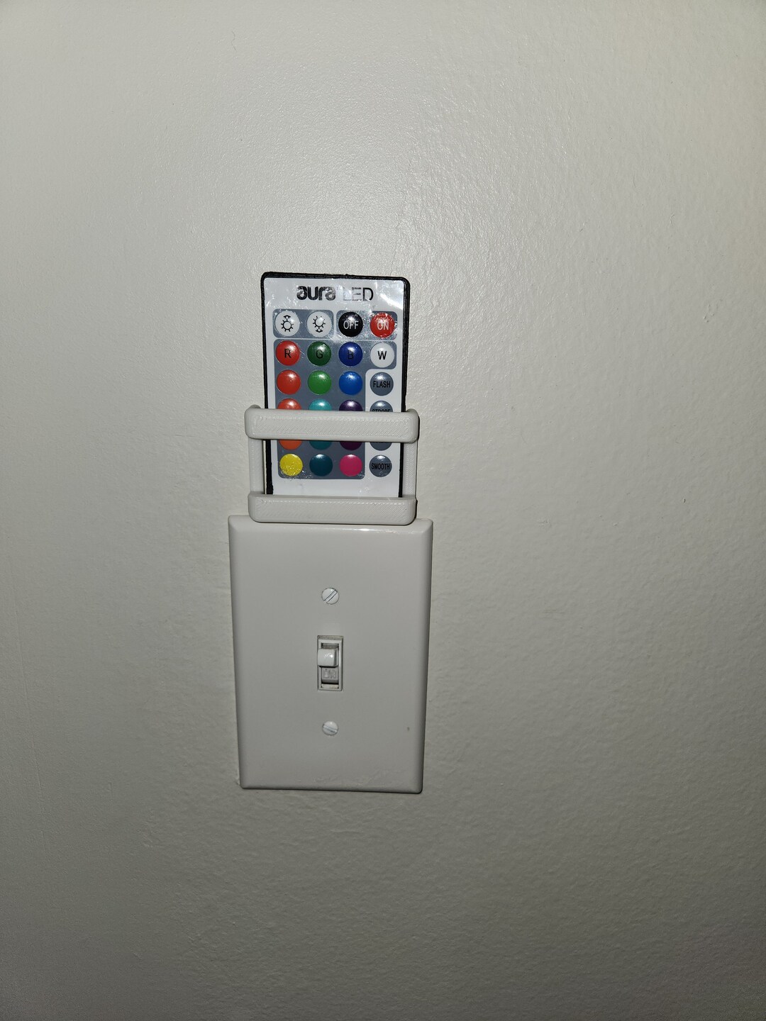 LED Remote Holder Light Switch Cover Attachments Top and Side 3D Print ...
