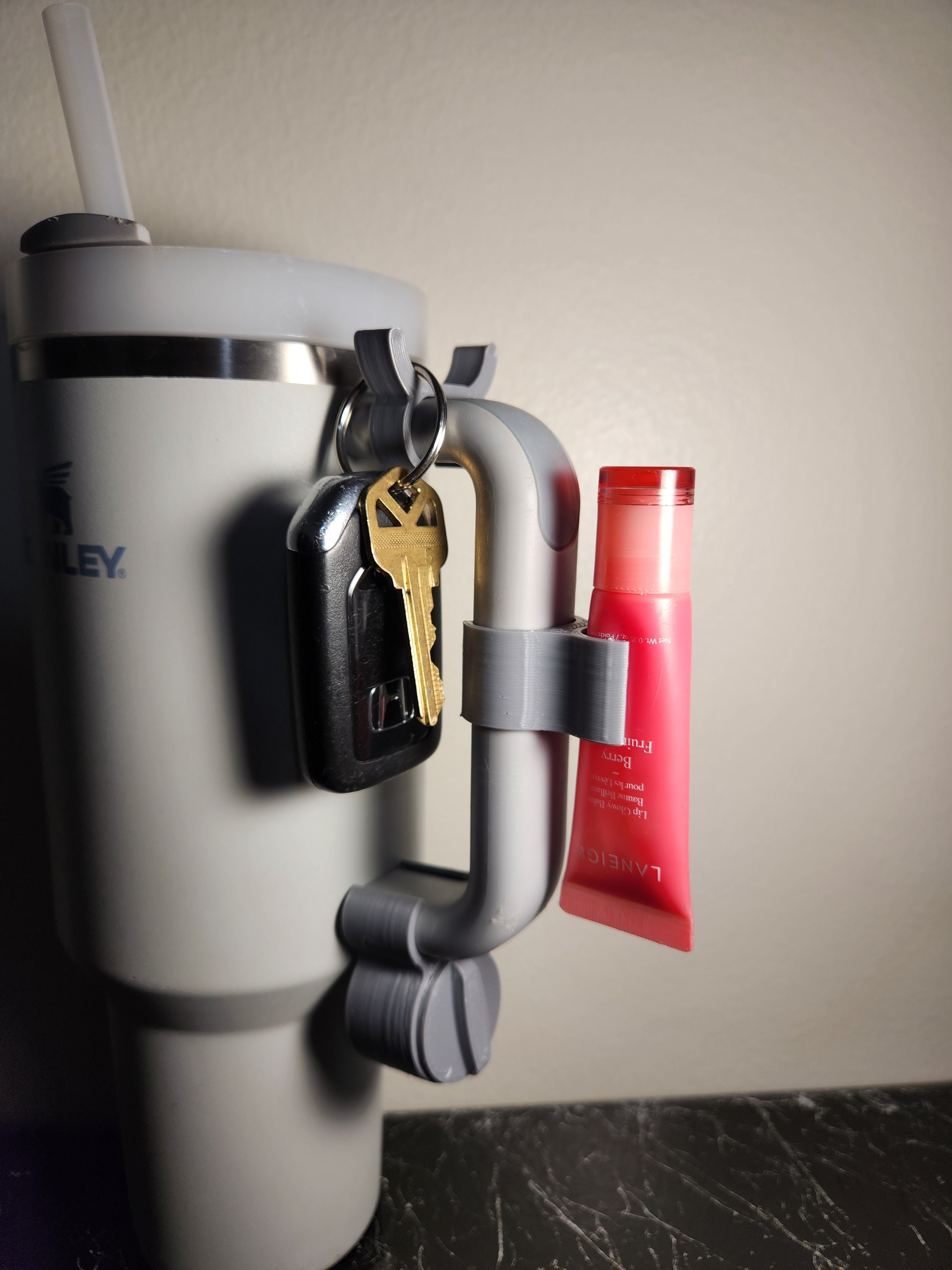 3D Printed Stanley Cup Handle Accessories: Ring, Key & Lip Gloss ...