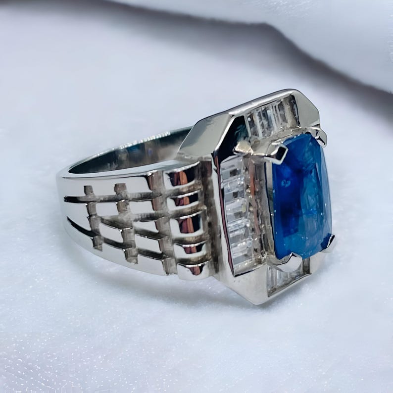 Mens Blue Sapphire Ring | Sapphire for Men | Blue Sapphire Men's Ring ...