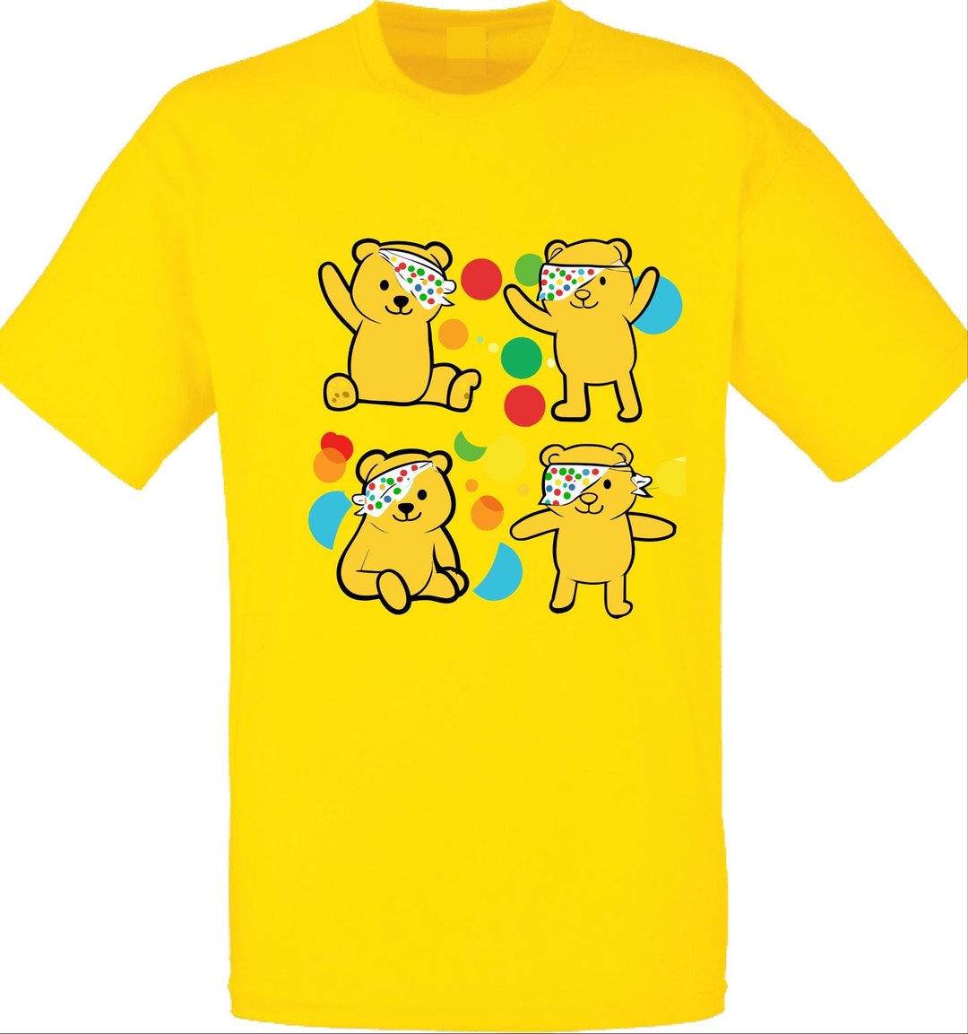 Pudsey Bear Spotty Fun Pose T-shirt, Children in Need Day 2024 Cute ...