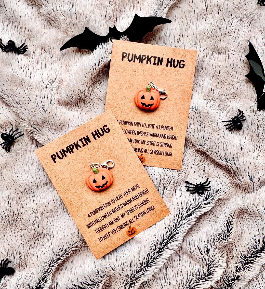 Pumpkin Hug | Pocket Hug - Spooky, Halloween Keepsake Gift, Clip Charm ...