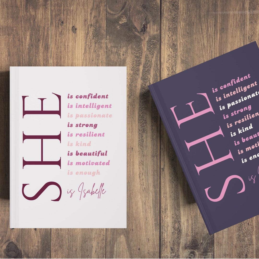 She Is: A Personalized Hardcover Journal for Her - Etsy