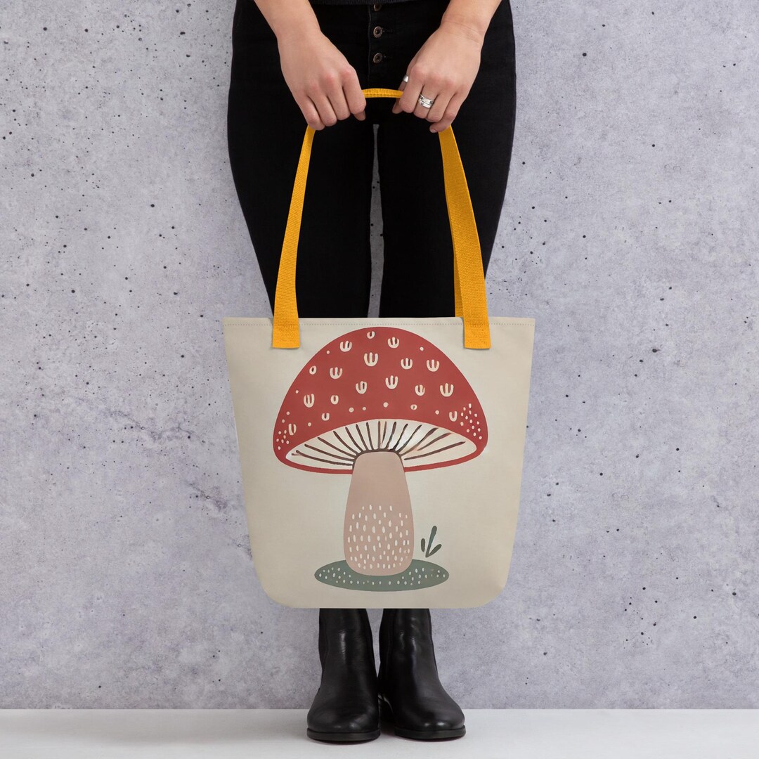 Cute Boho Mushroom Tote Bag Stylish and Eco-friendly - Etsy
