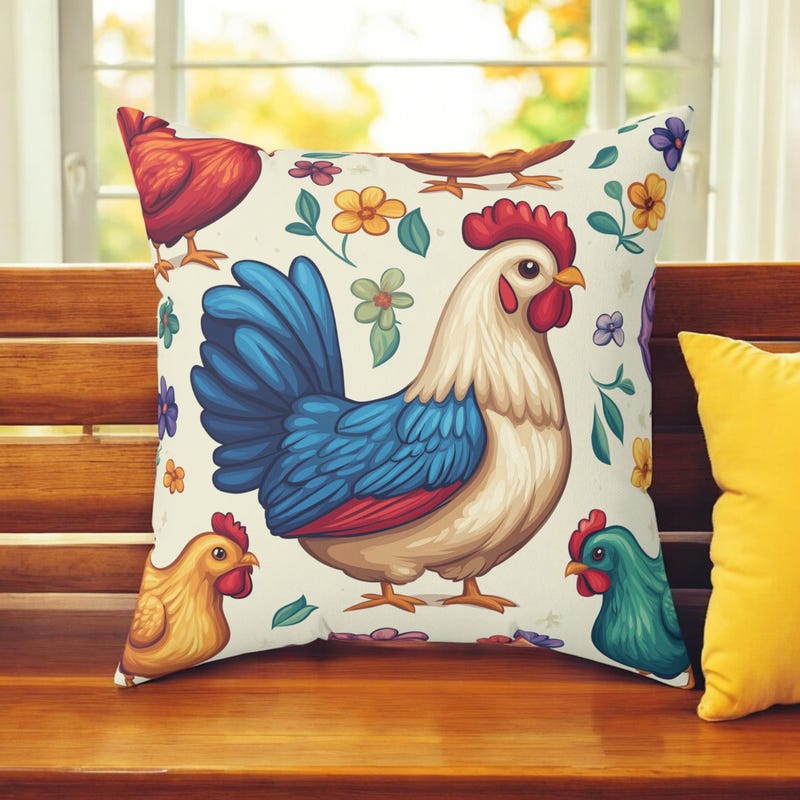 Chicken Throw Pillow - Etsy