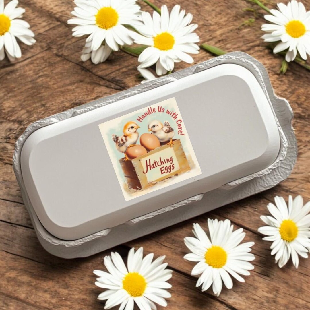 Hatching Eggs Sticker Sheets, Vintage Egg Carton Labels, Hatching Eggs ...