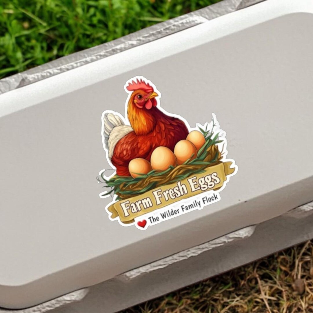 Farm Fresh Egg Sticker Sheets, Vintage Egg Carton Labels, Egg Carton ...
