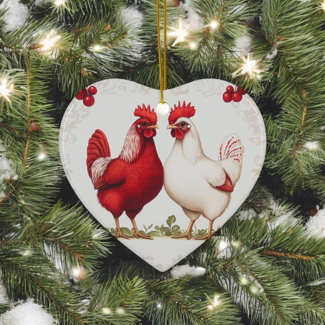Christmas Tree Decor, Chicken Christmas Ornament, Christmas Ornament ...
