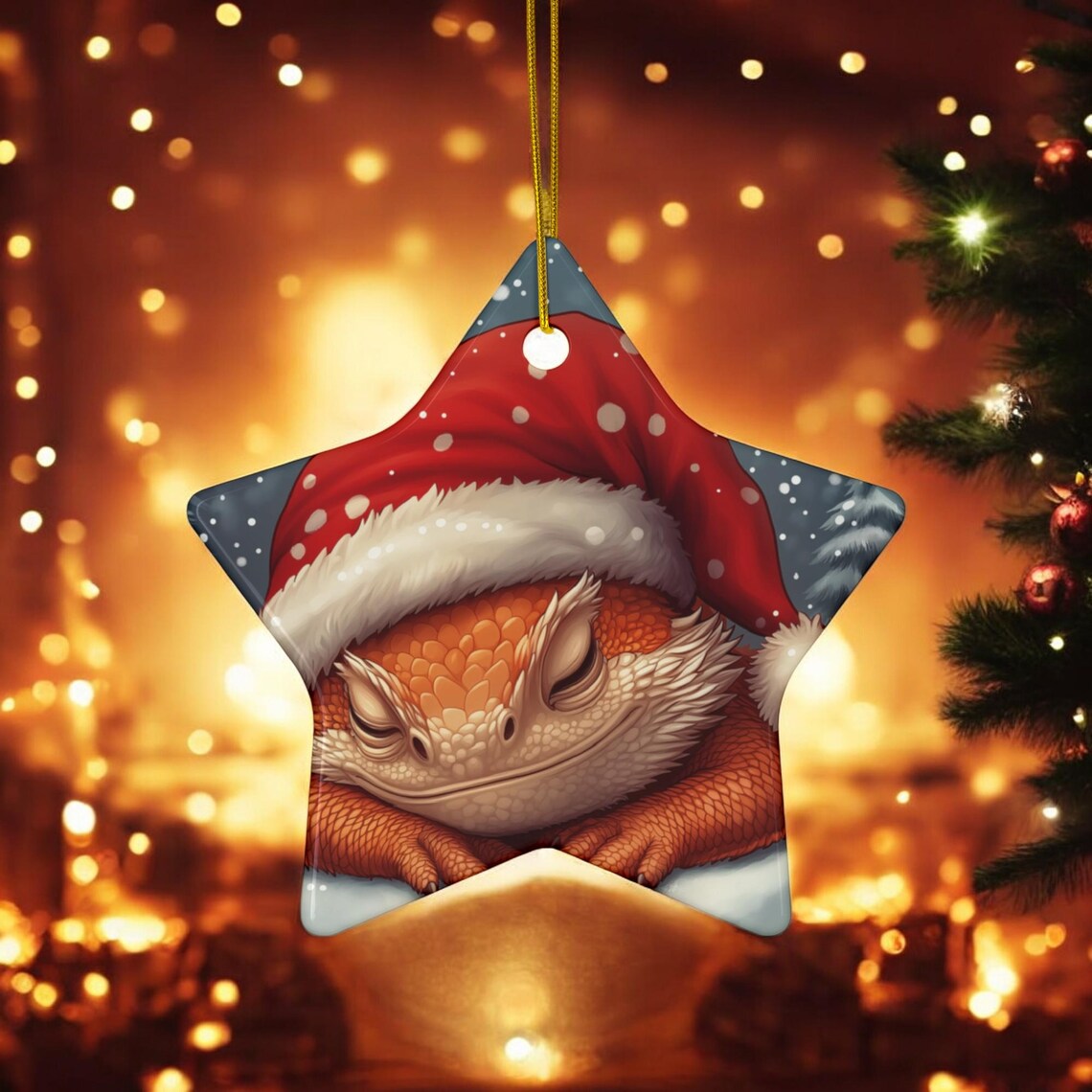 Bearded Dragon Ornament, Bearded Dragon Christmas Decorations, Bearded ...