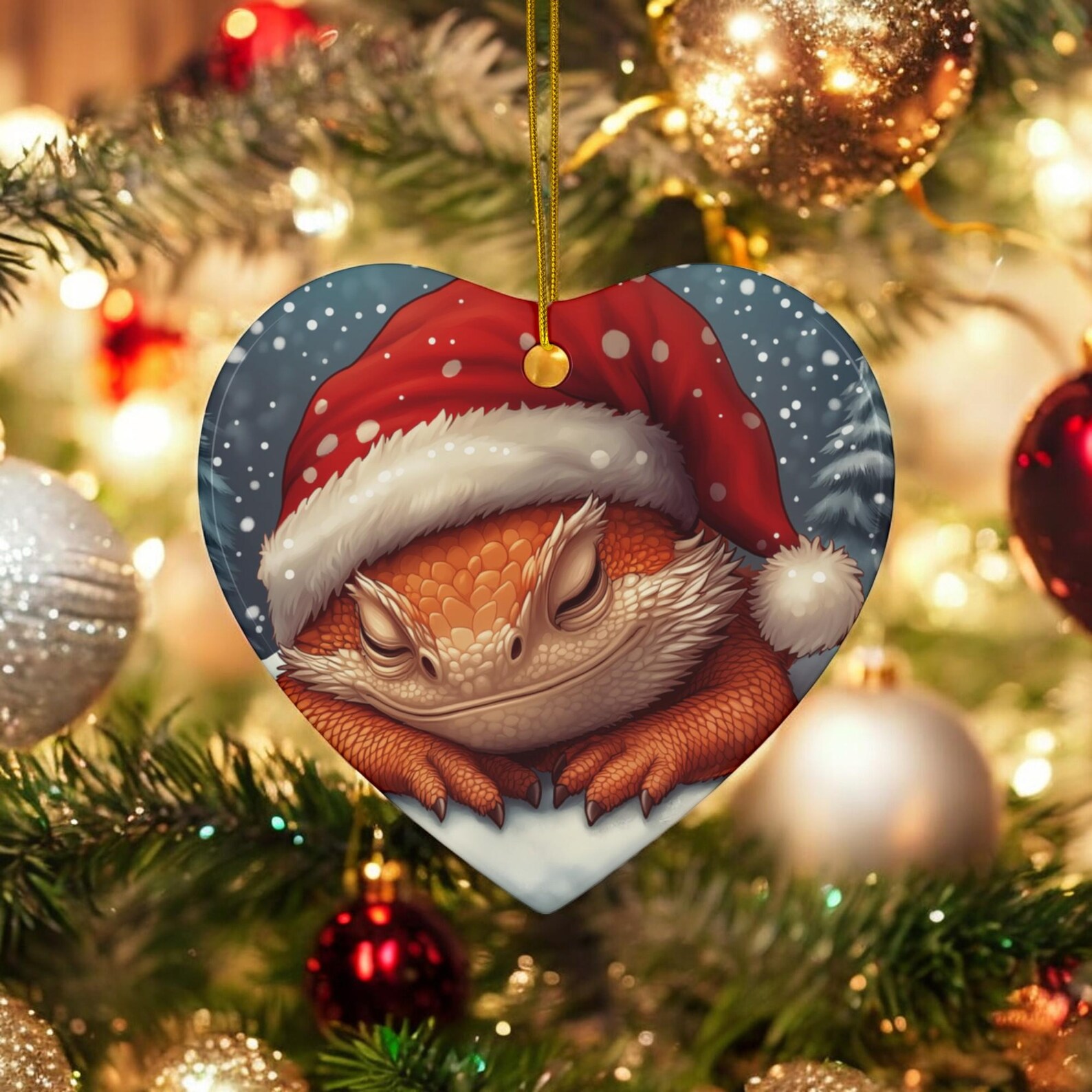 Bearded Dragon Ornament, Bearded Dragon Christmas Decorations, Bearded ...