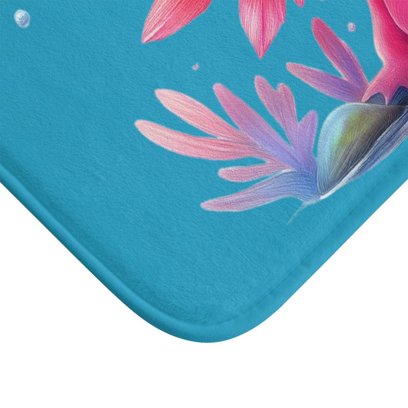 Axolotl Bath Mat, Pink Axolotl, Axolotl Kids Bathroom Decor, Axolotl ...