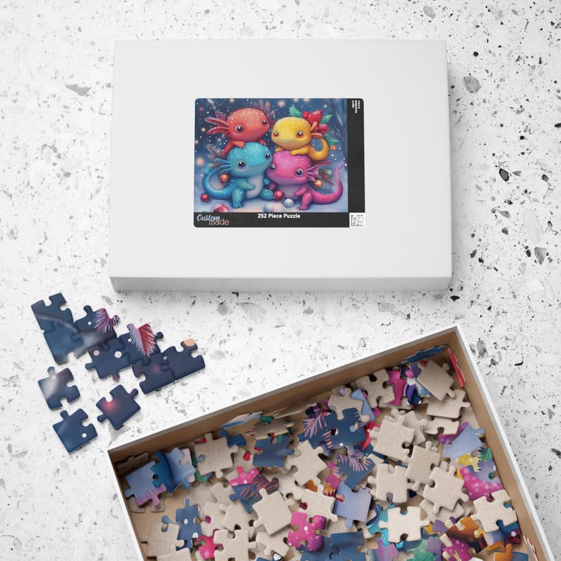 Axolotl Kids Puzzle, Axolotl Christmas Puzzle, Axolotl Game, Axolotl ...