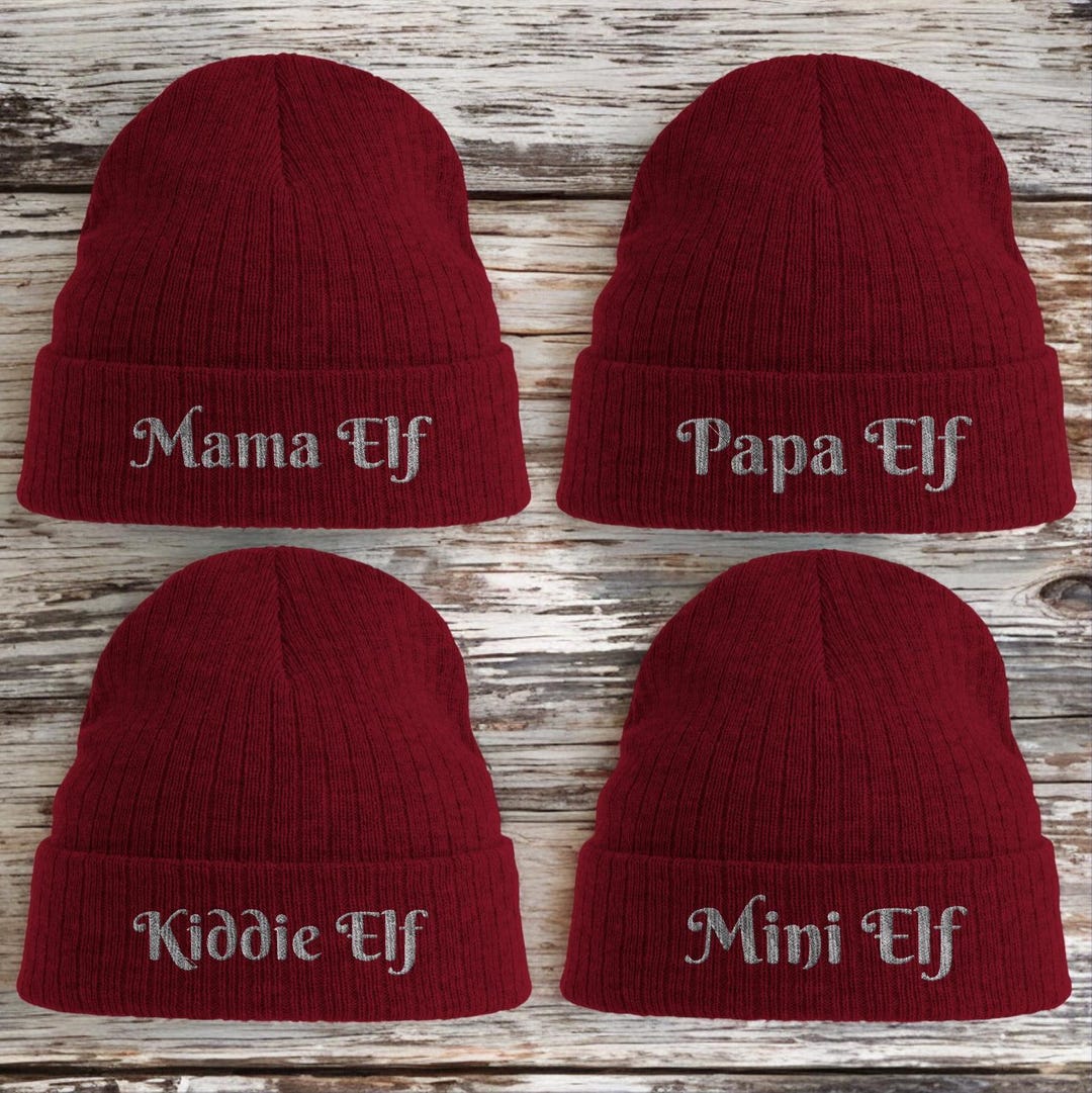 Mama Elf Beanie, Papa Elf Beanie, Kiddie Elf Beanie, Mini Elf Beanie ...