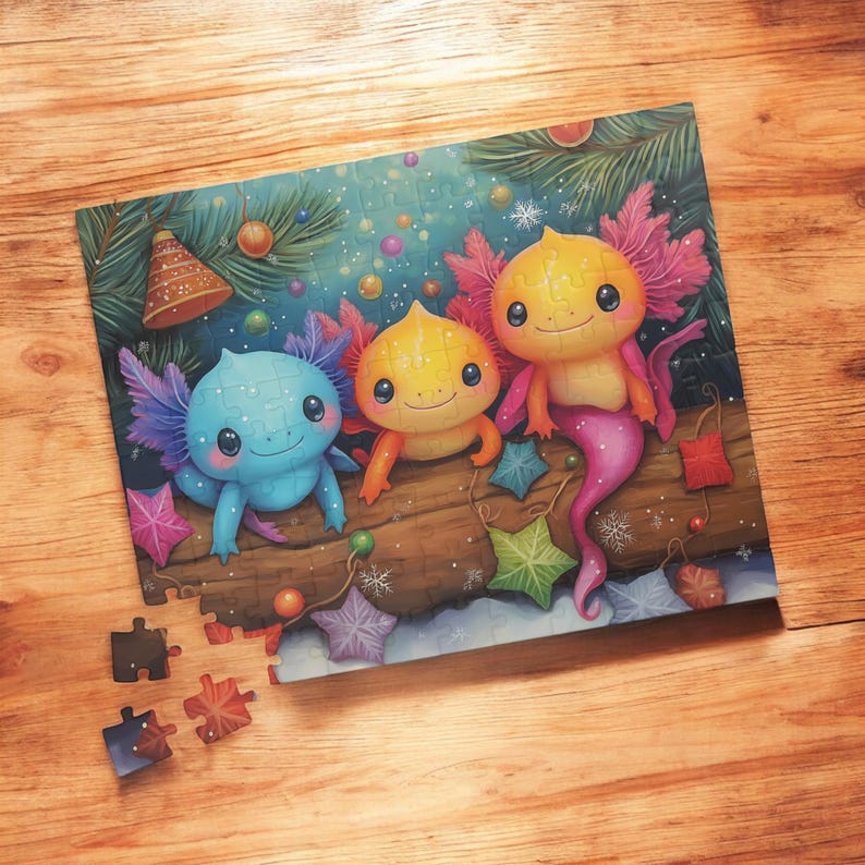 Axolotl Party Favor, Axolotl Birthday Gift, Axolotl Kids Puzzle ...
