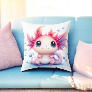 Pink Axolotl Pillow, Axolotl Pillow, Axolotl Kids Pillow, Axolotl Gift ...