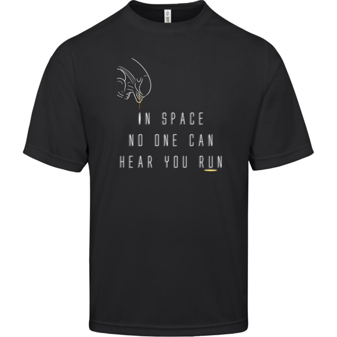 In Space No One Can Hear You Run Tech Tee | Alien Running Shirt | Sci ...
