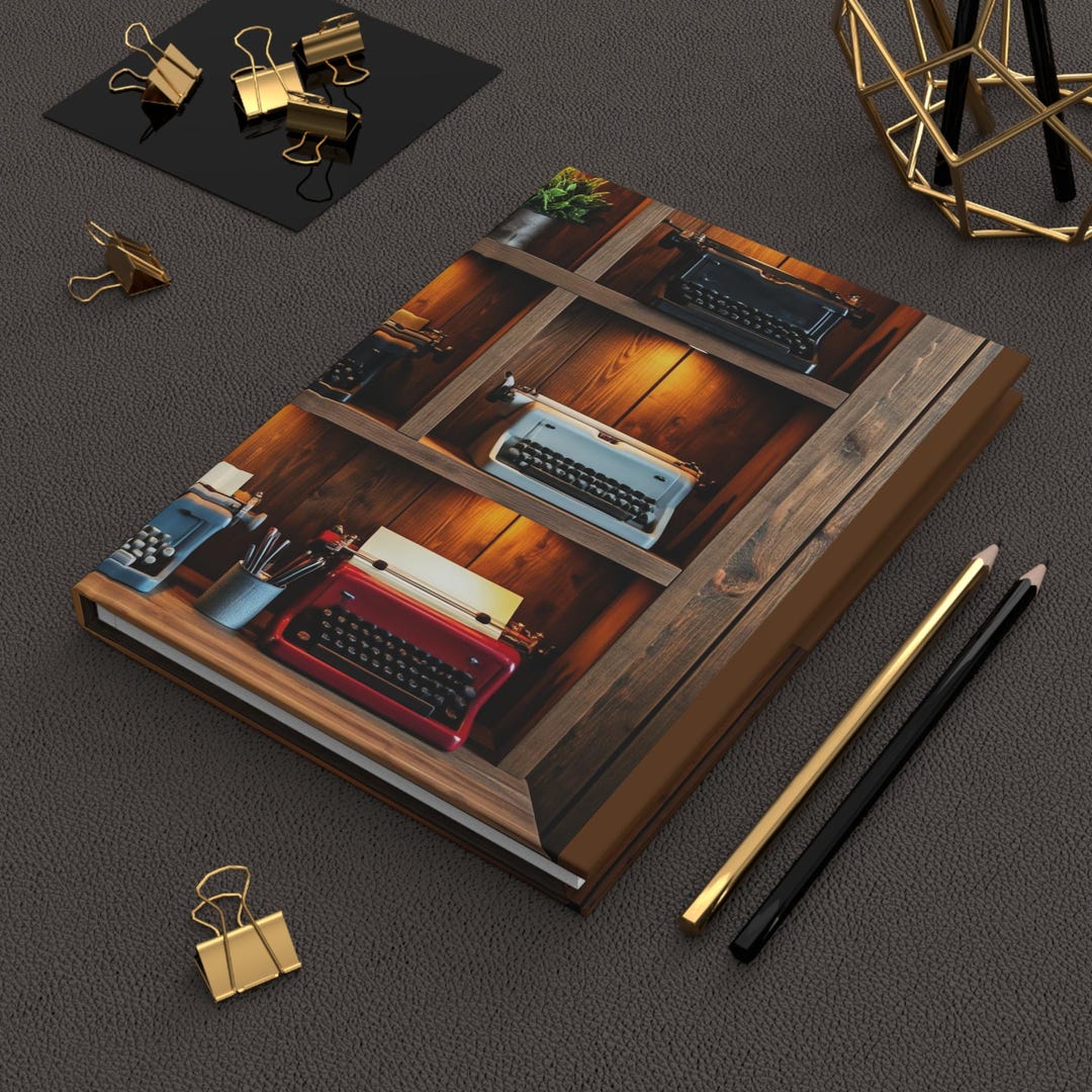 Vintage Typewriter Journal | Rustic Writers Notebook | Hardcover 150 ...