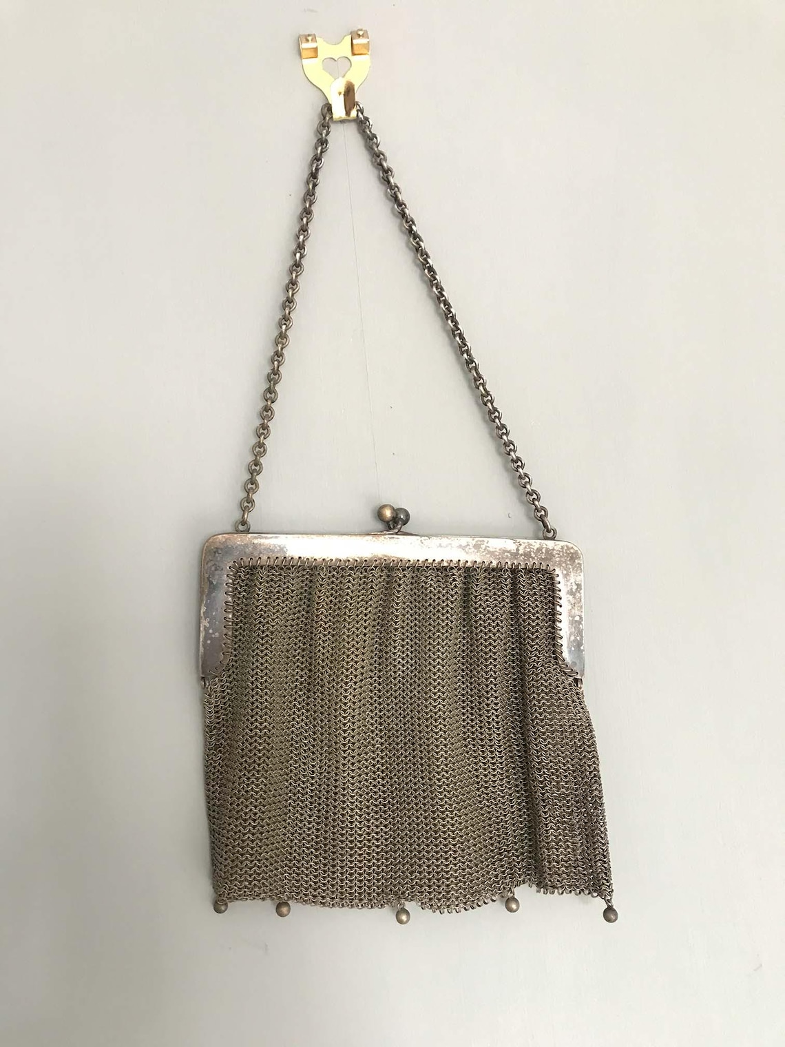 Antique German Silver Chatelaine Chain Maille Mesh Purse. Circa 1910 ...