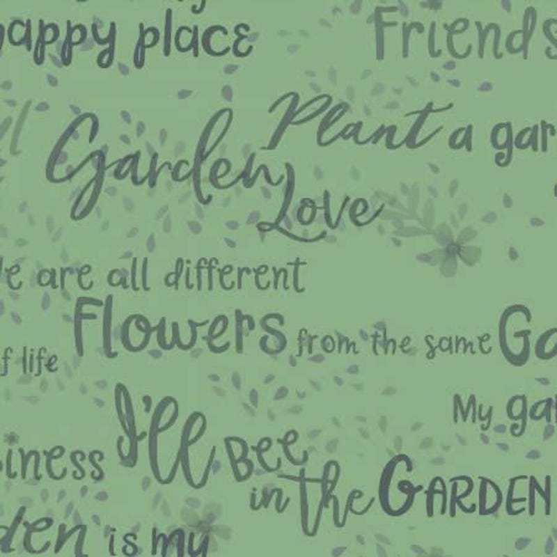 Garden Notes Fabric - Etsy