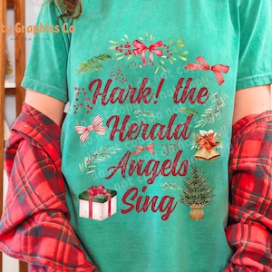Vintage Christmas PNG Sublimation Hark the Herald Angels Sing Gospel ...