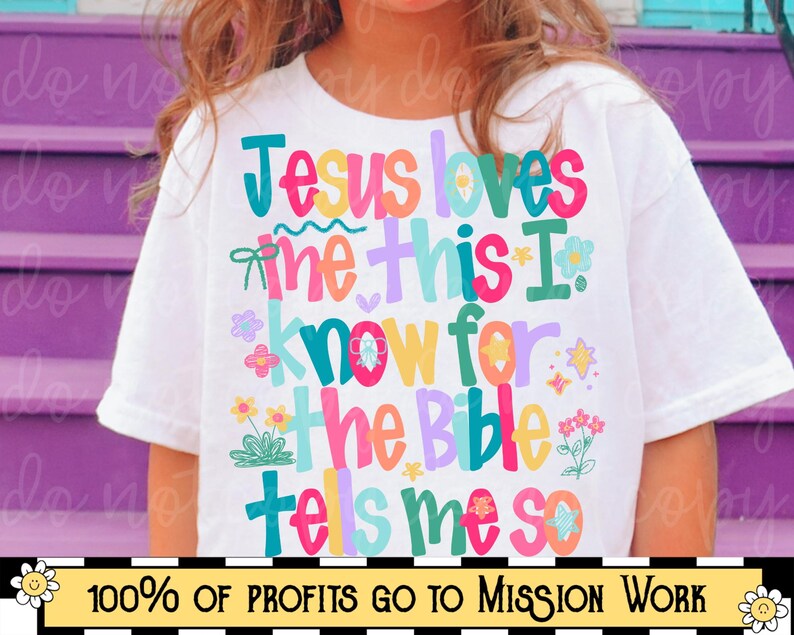 Jesus Loves Me This I Know Digital PNG Sublimation Christian Quote ...