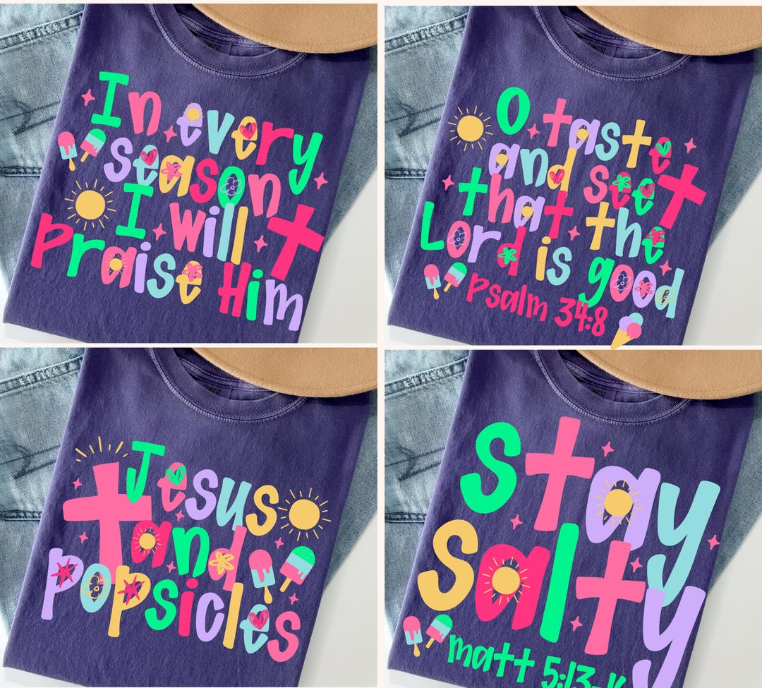 Preppy Summer SVG Bundle, Jesus and Popsicles PNG, Christian Png, Kids ...