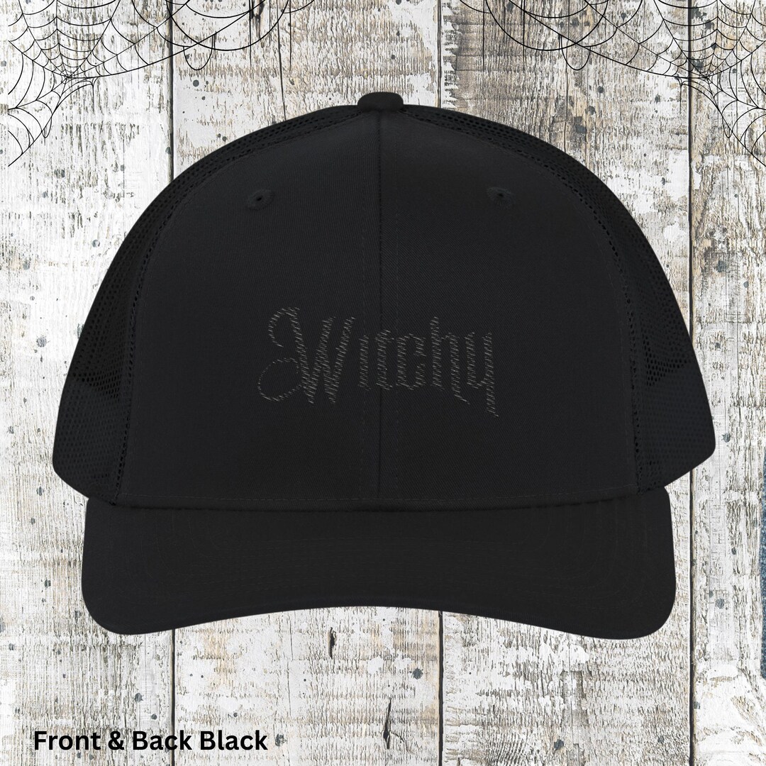 Embroidered Witchy Hat, Witchy Hat, Halloween Embroidery, Halloween Cap ...