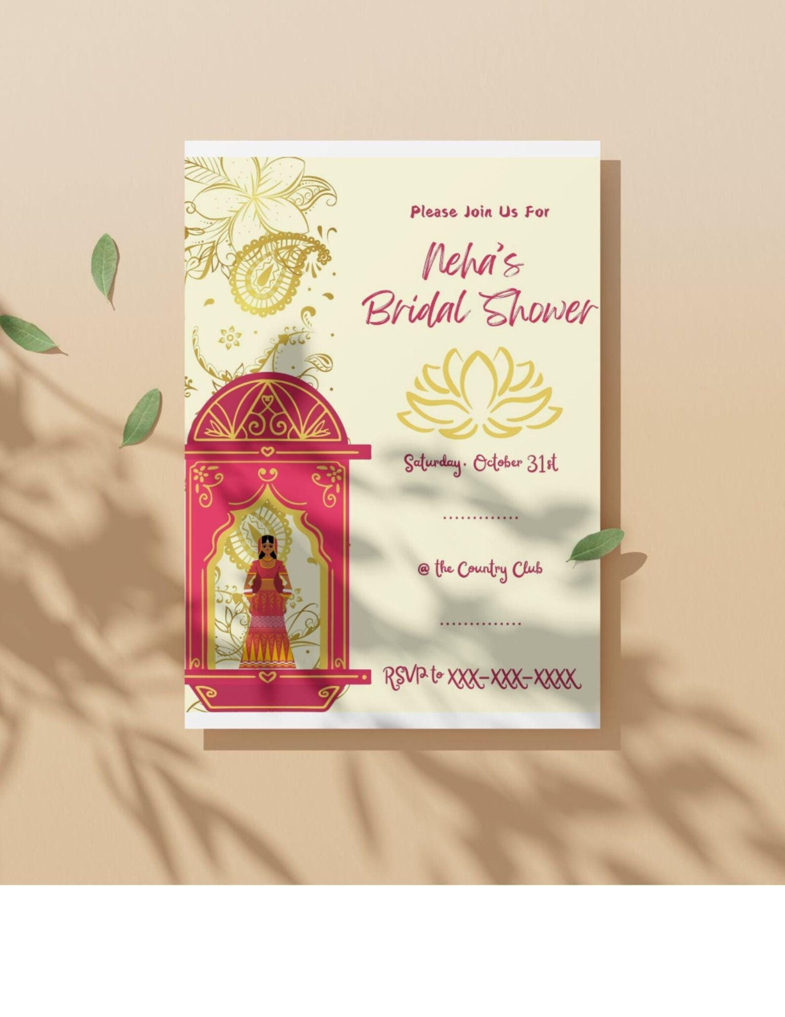Indian Bridal Shower Template South Indian Bride Pelli Kuturu Shower ...