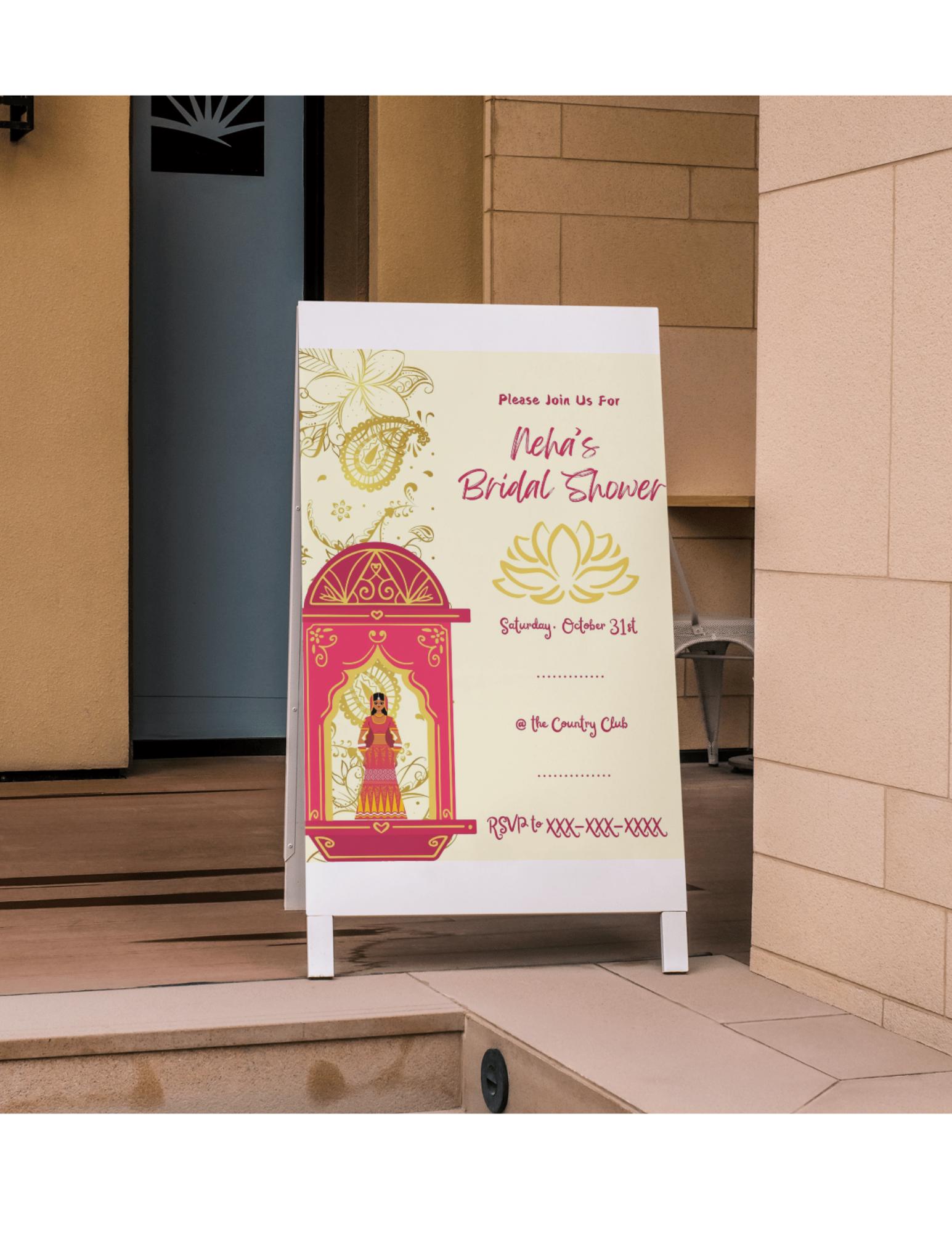 Indian Bridal Shower Template South Indian Bride Pelli Kuturu Shower ...