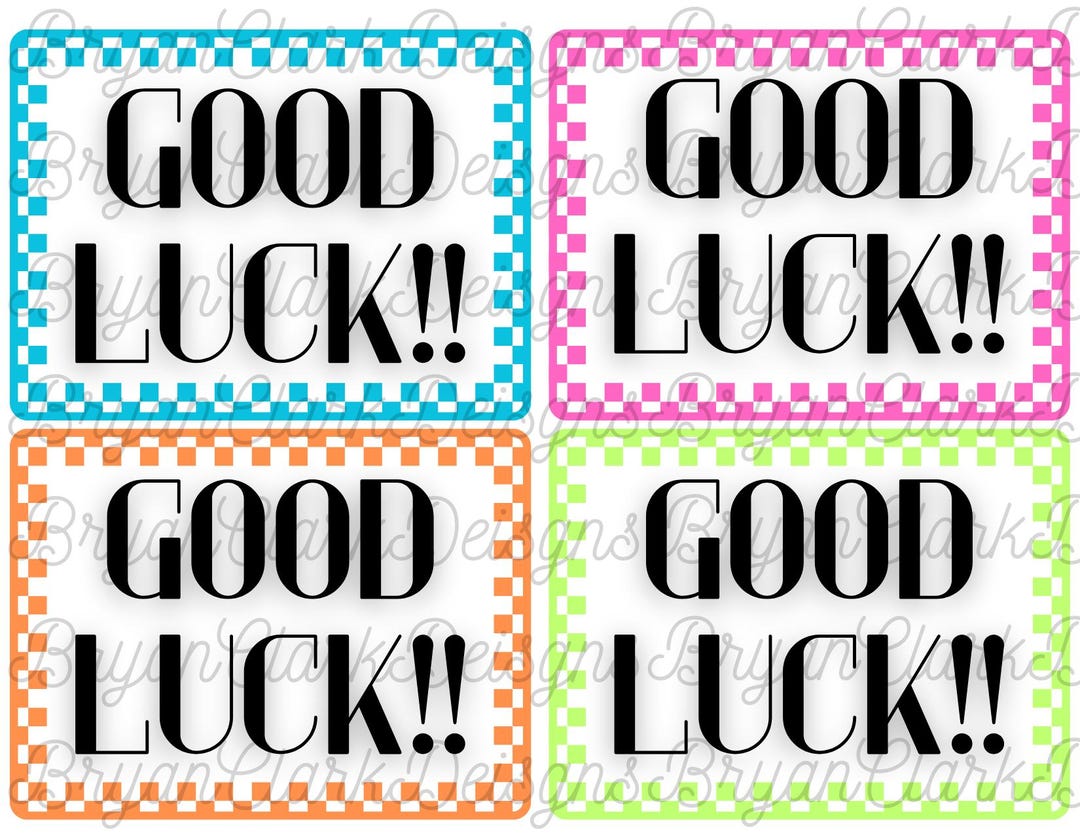 Printable Good Luck Tag - Etsy