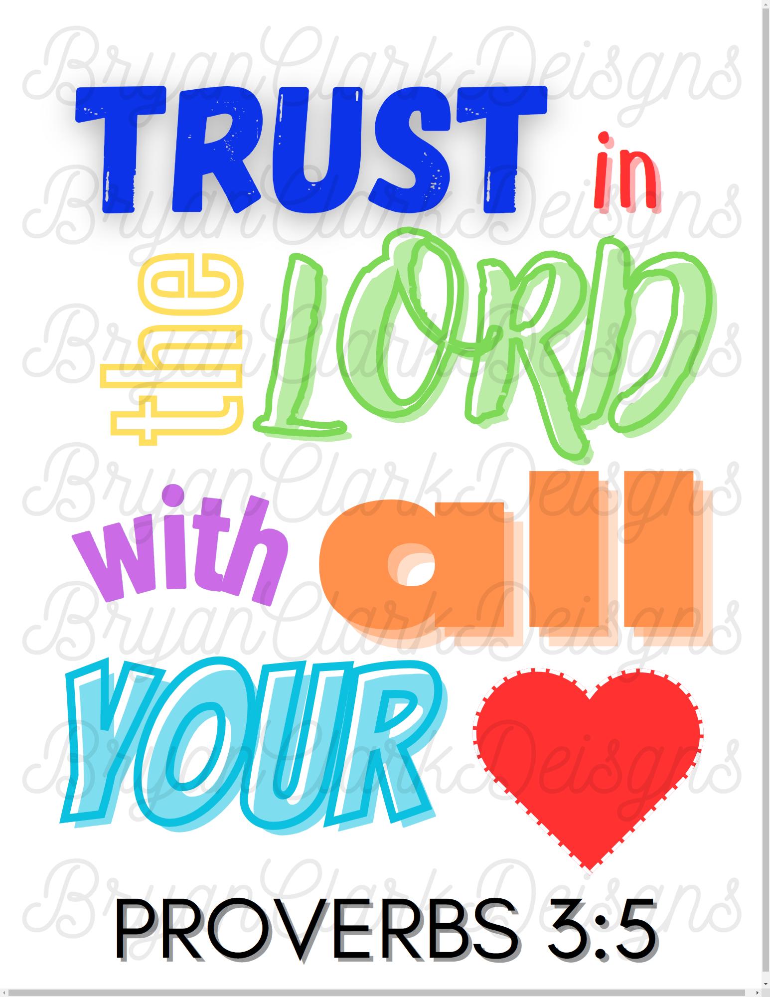 Printable Proverbs 3:5 - Etsy