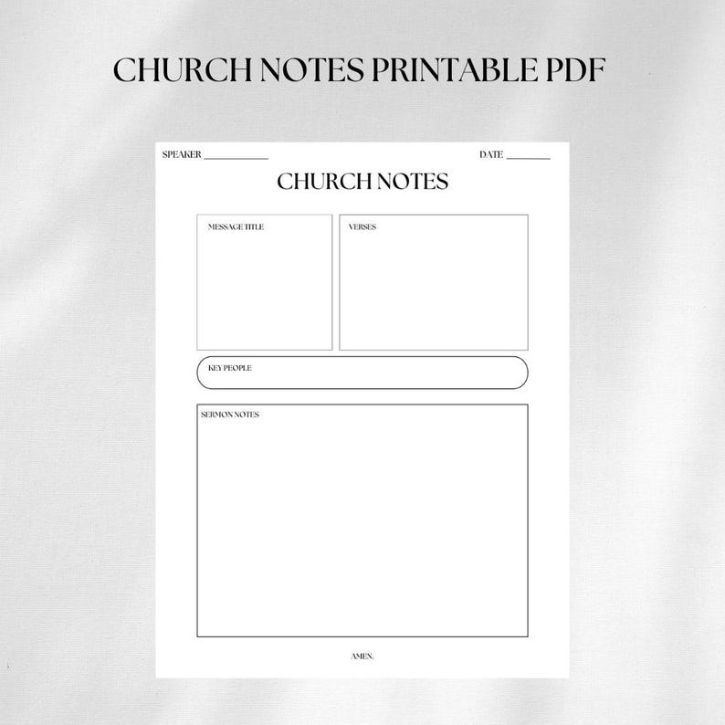 Church Notes, Sermon Notes, Digital Sermon Notes, Printable Church ...