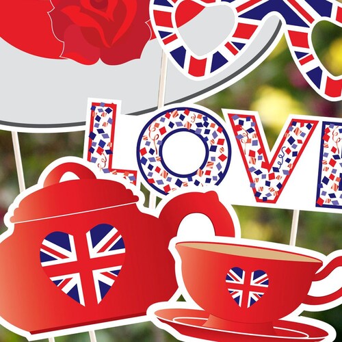 24 British Printable PHOTO BOOTH PROPS London Photo Booth - Etsy