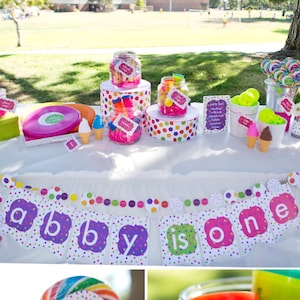 Rainbow Polka Dot PRINTABLE Party Decorations | Colorful Confetti Dots ...