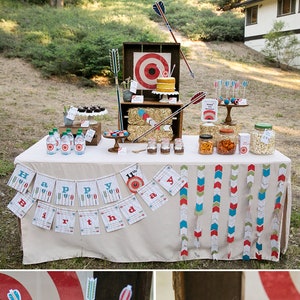 Archery PRINTABLE Party Decorations | Target Birthday | Bow and Arrows ...