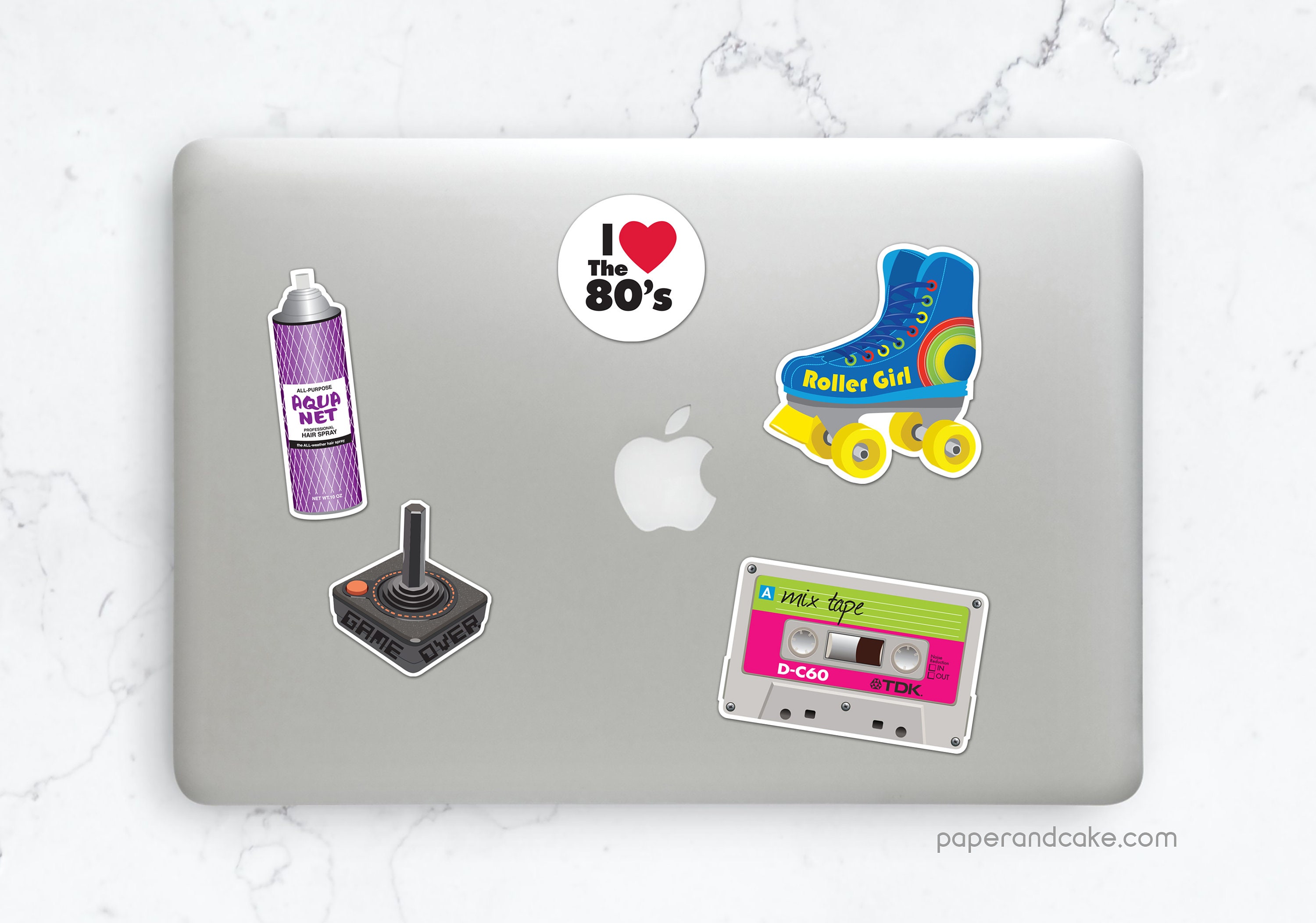 5 80s Stickers Roller Skate Cassette 1980 Waterproof | Etsy