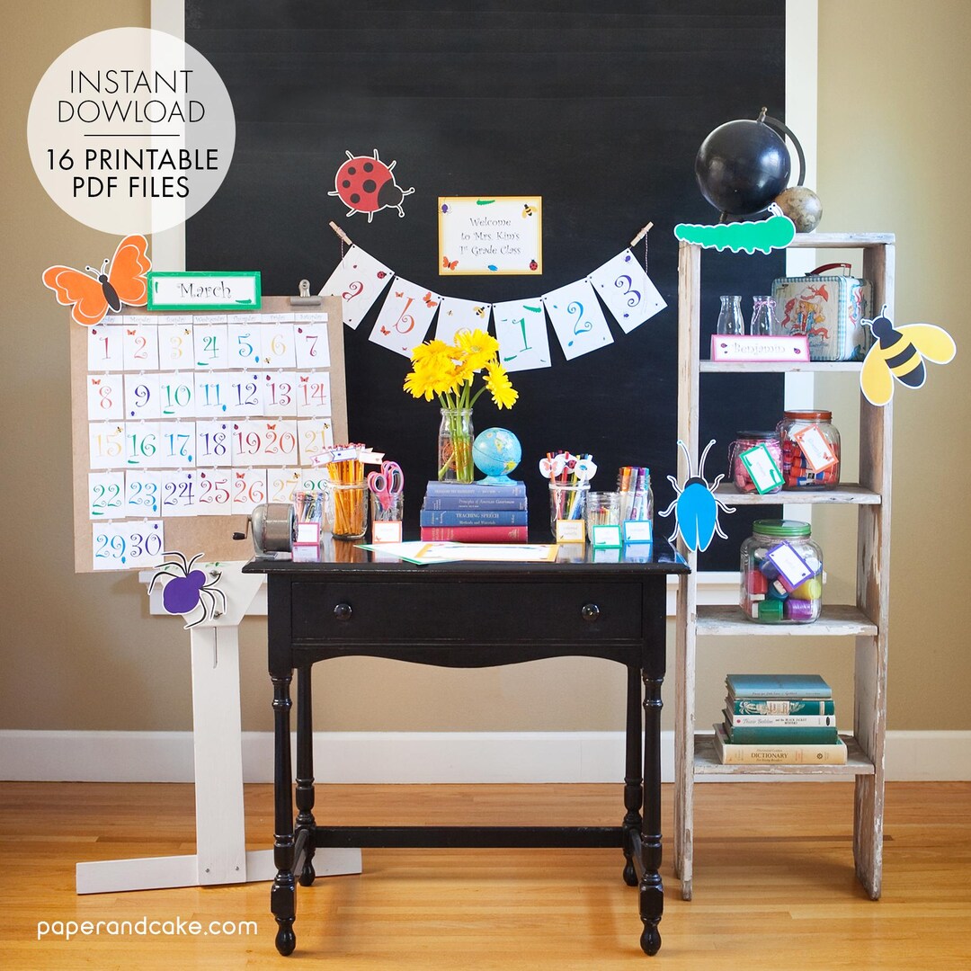 Rainbow of Bugs Classroom PRINTABLES | Teacher Supplies | Bulletin ...