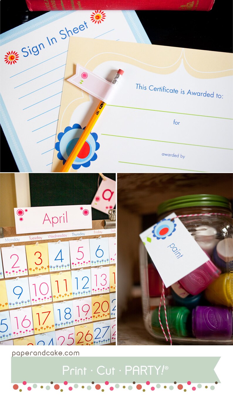 Spring Flowers Classroom PRINTABLE Teacher Supplies - Etsy