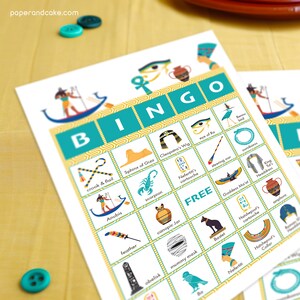 Ancient Egyptian Bingo PRINTABLE Game, 40 Unique Cards, King Tut ...
