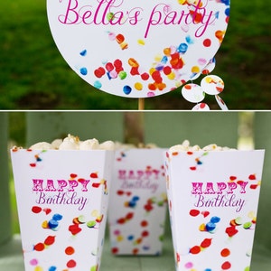 Rainbow Confetti PRINTABLE Party Decorations | First Birthday ...