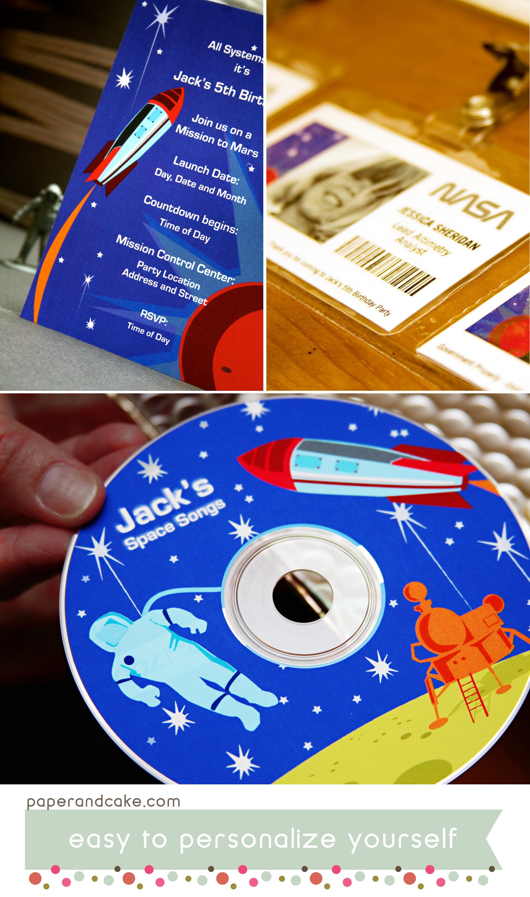 Space Rocket Ship PRINTABLE Party Decorations Astronaut | Etsy