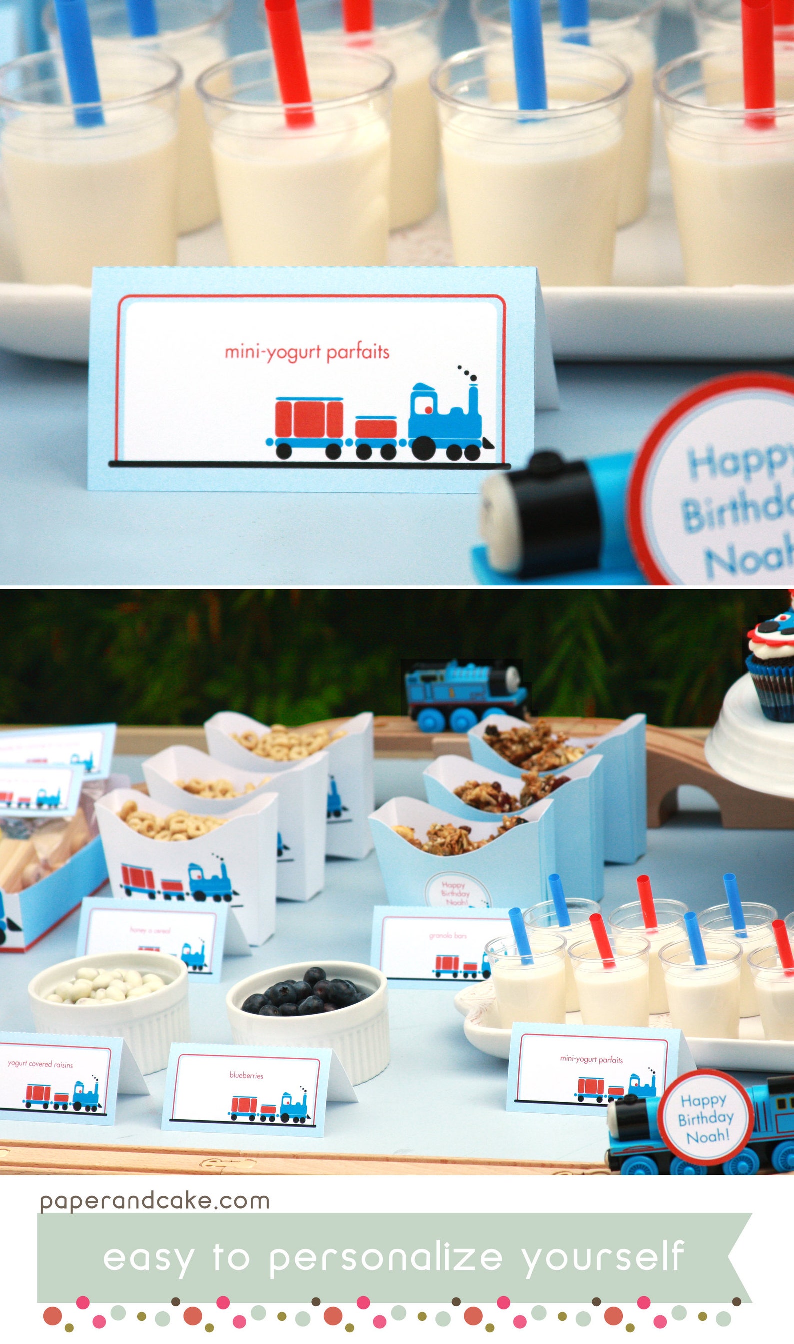 Train Birthday PRINTABLE Party Decorations - EDITABLE TEXT >> Instant ...
