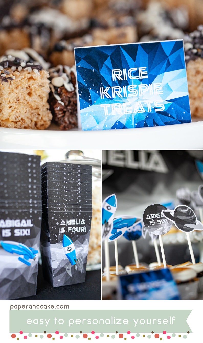 Galactic Battle PRINTABLE Party Decorations, Outer Space Wars Birthday ...