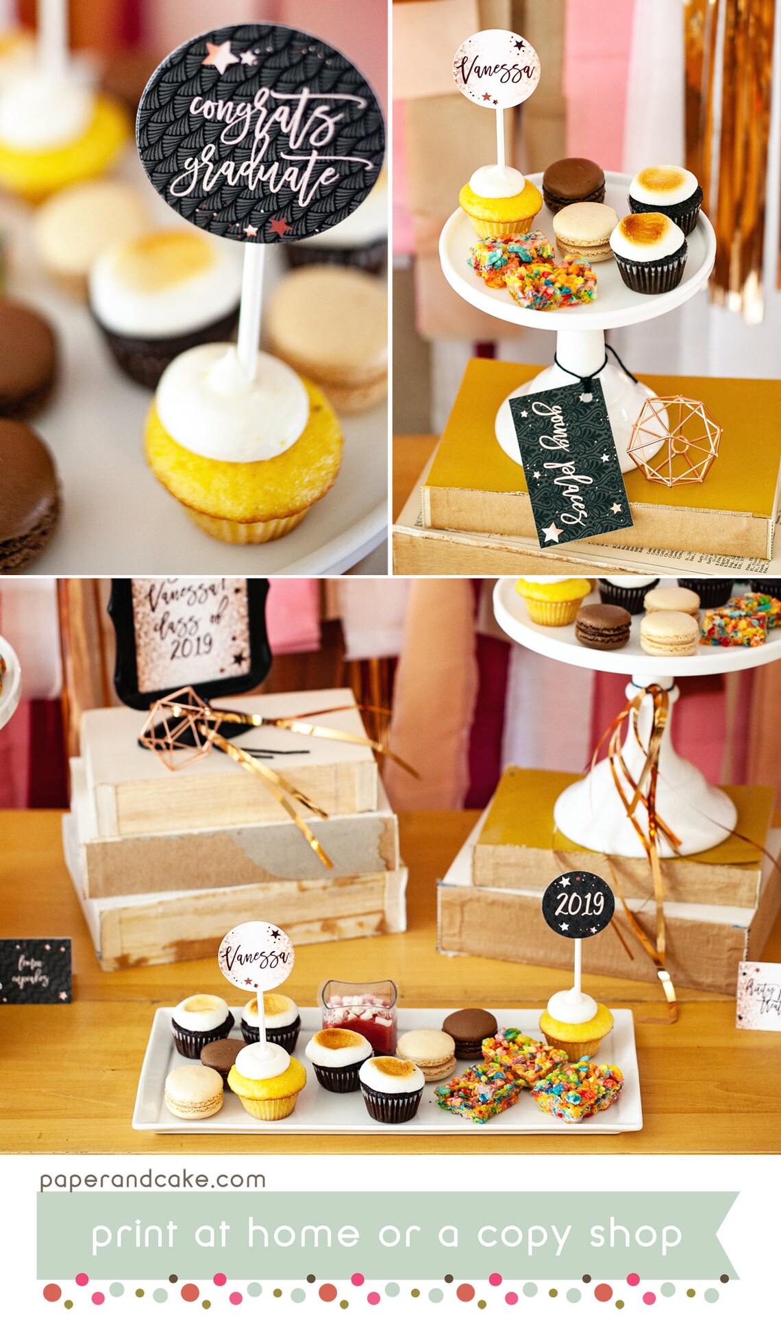 Rose Gold PRINTABLE Party Decorations Baby or Bridal Shower | Etsy