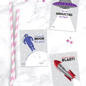 Space Valentines Cards for Kids Classroom PRINTABLE Valentine - Etsy