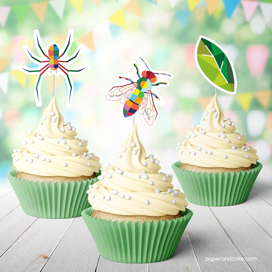 12 Bugs Cupcake Toppers Insect Birthday Treat Picks | Etsy