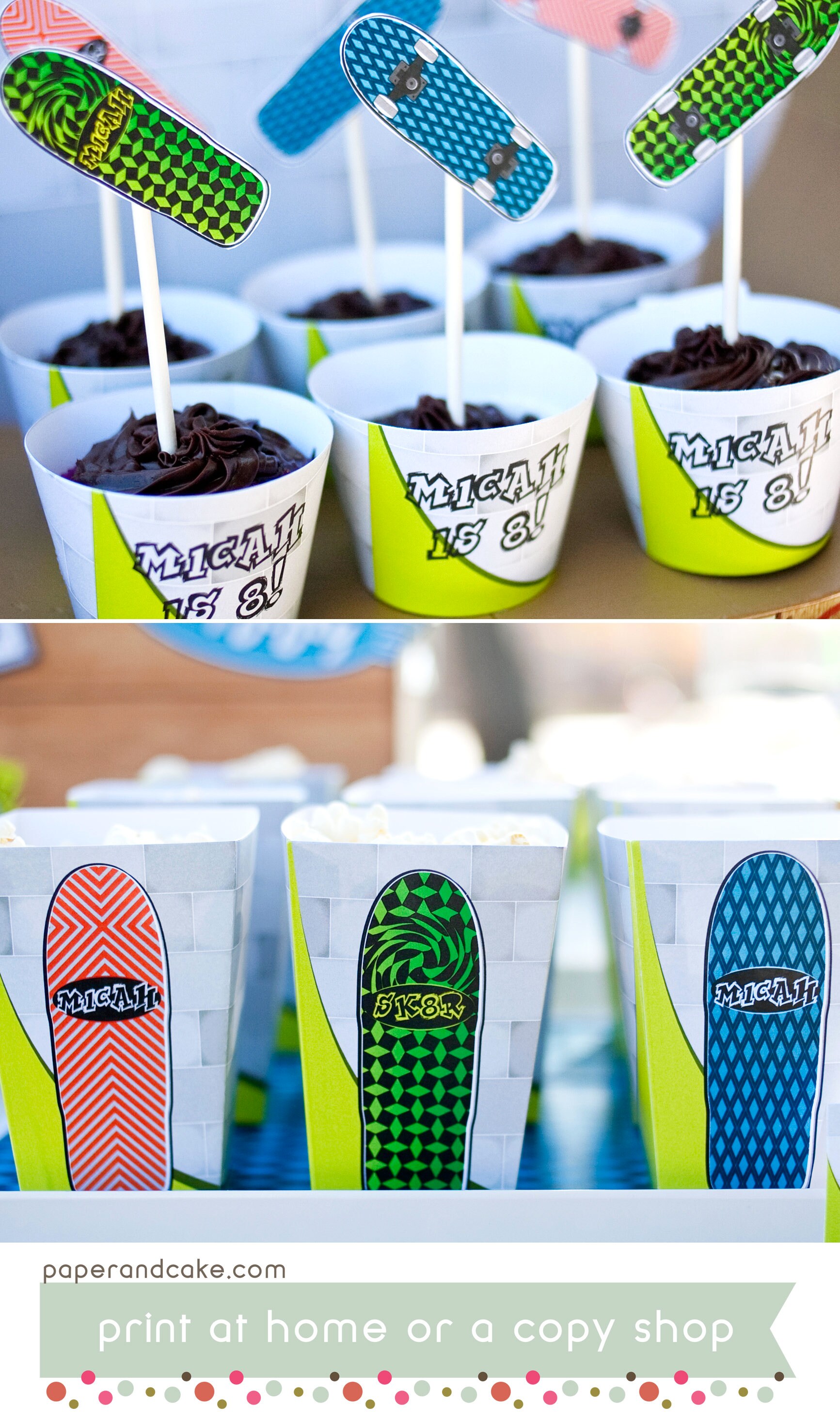 Skateboard PRINTABLE Party | Skater Birthday Decorations - You ...