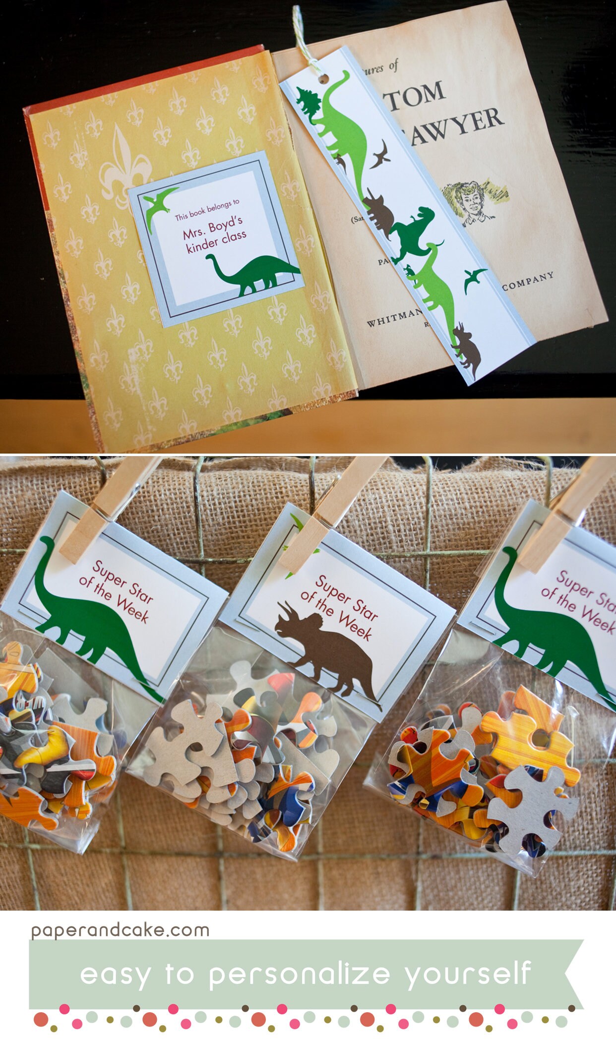 Dinosaur Classroom PRINTABLE - Teacher Supplies - Bulletin Board Decor ...