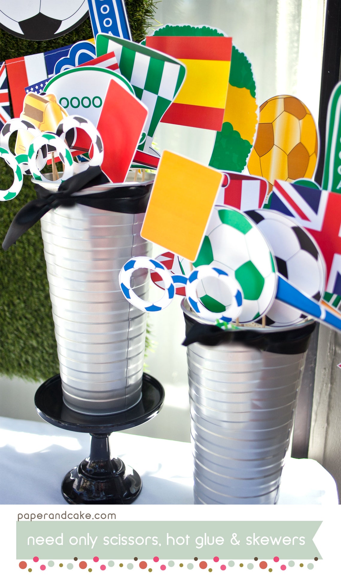 36 PRINTABLE Soccer Photo Booth Props, Fútbol Game Tournament ...