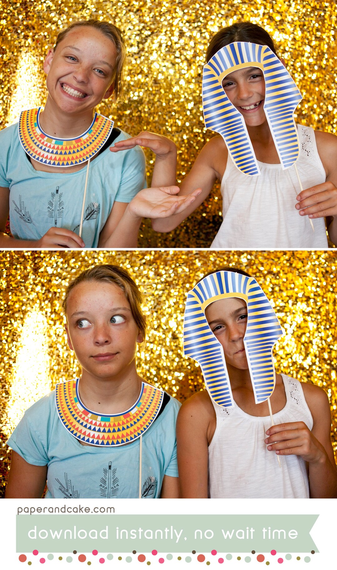 17 Egyptian PRINTABLE Photo Booth Props, King Tut and Queen Nefertiti ...